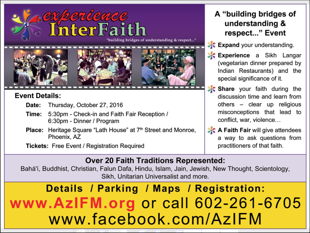 Experience Interfaith Event – Arizona Interfaith Movement